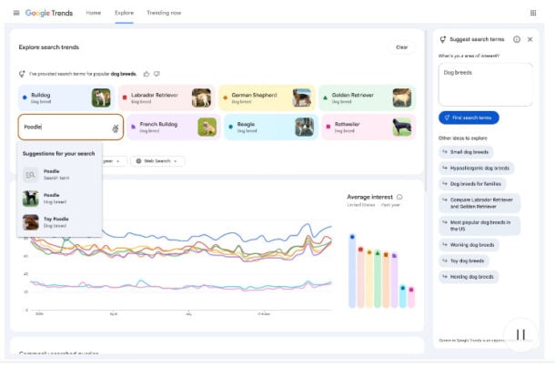 Nuevas Funciones de Gemini Llegan a la Página Explore de Google Trends